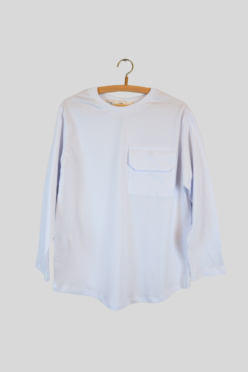 Camisa Comfort com Bolso e Lapela-branco COLELLO